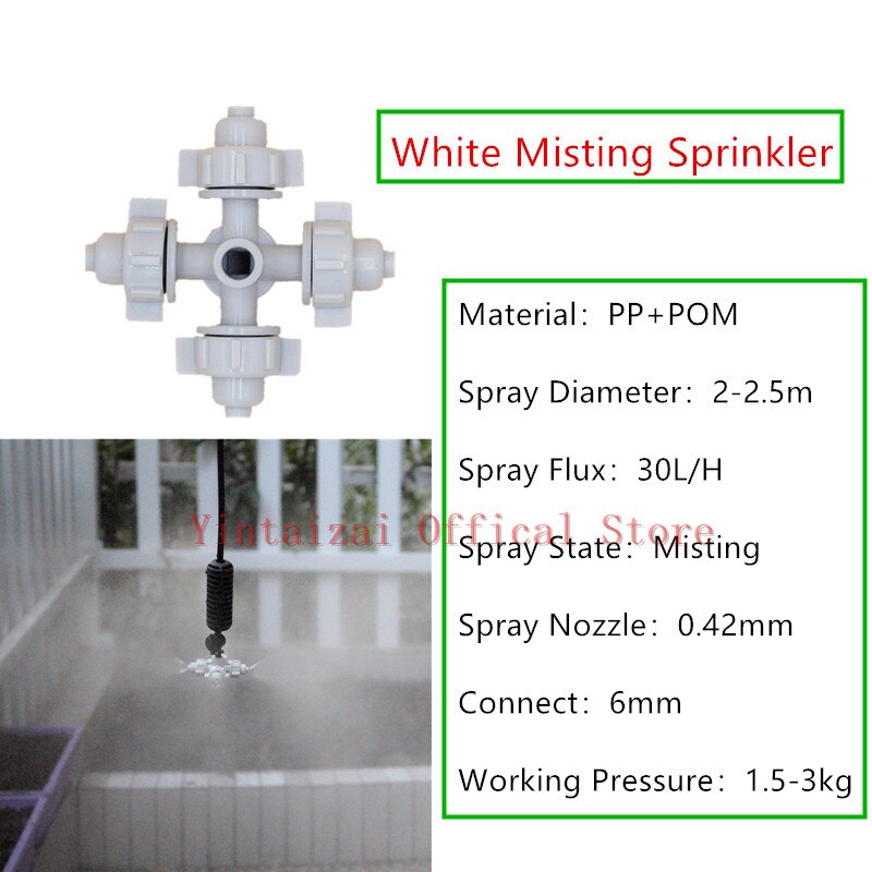 20PCS White Fogger and Cross Misting Sprinkler Wit... – Grandado