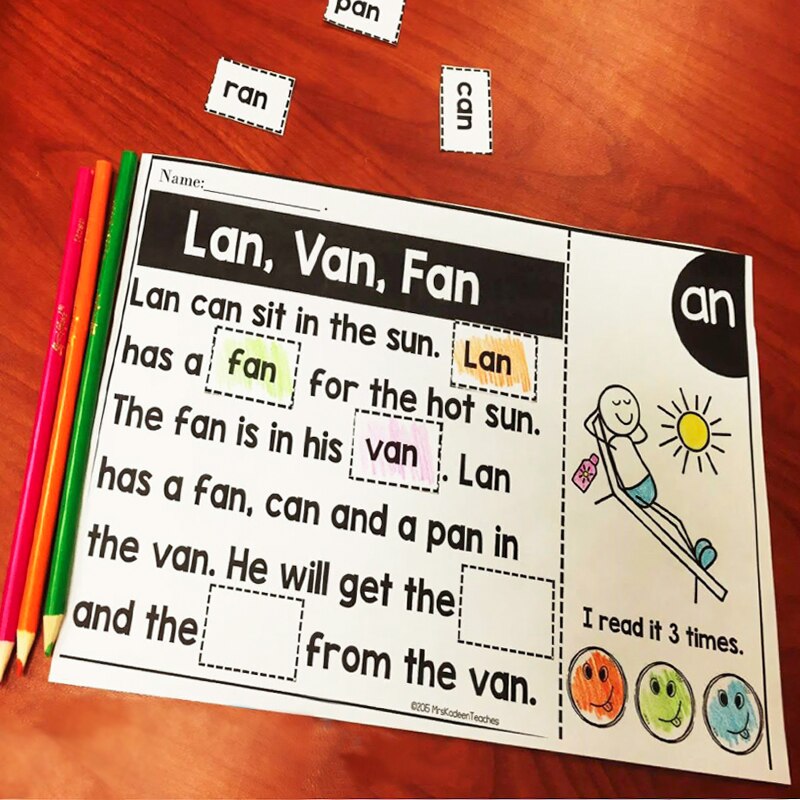 157PCS/Set Phonics WORD FAMILIES LONG VOWEL BLENDS... – Vicedeal