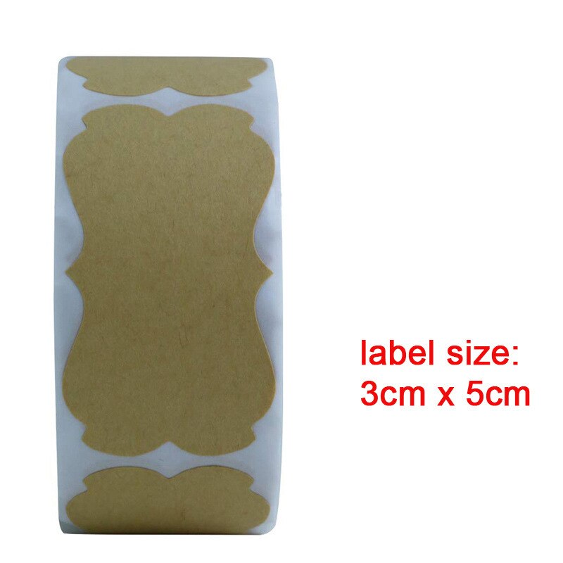 300Pcs/Roll 3*5cm Kraft Paper Stickers Labels Name... – Vicedeal