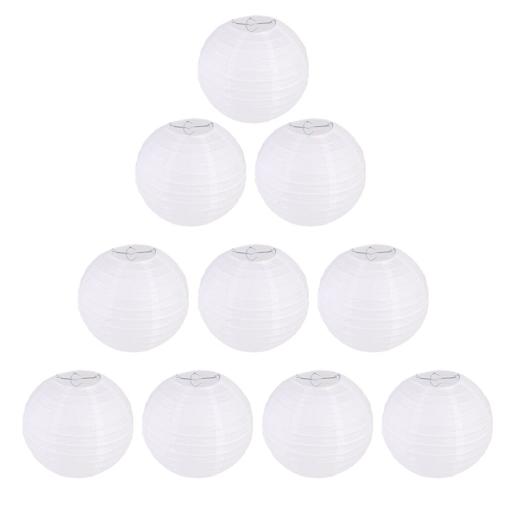 10pcs/lot White Chinese Paper Lanterns Ball 20cm 3... – Vicedeal