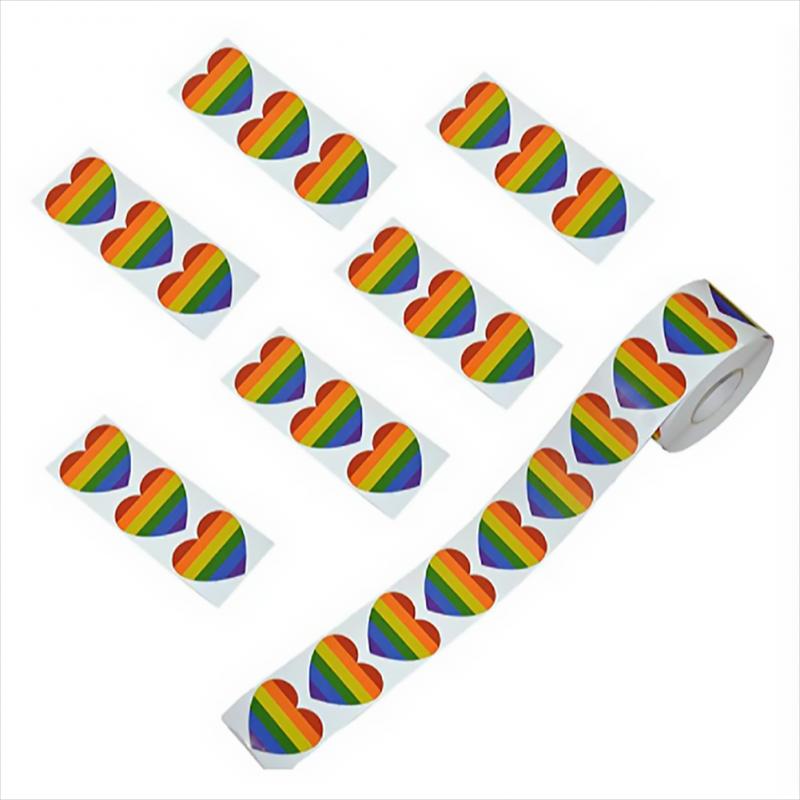 500pcs Gay Pride Stickers Valentine Heart-Shaped S... – Grandado