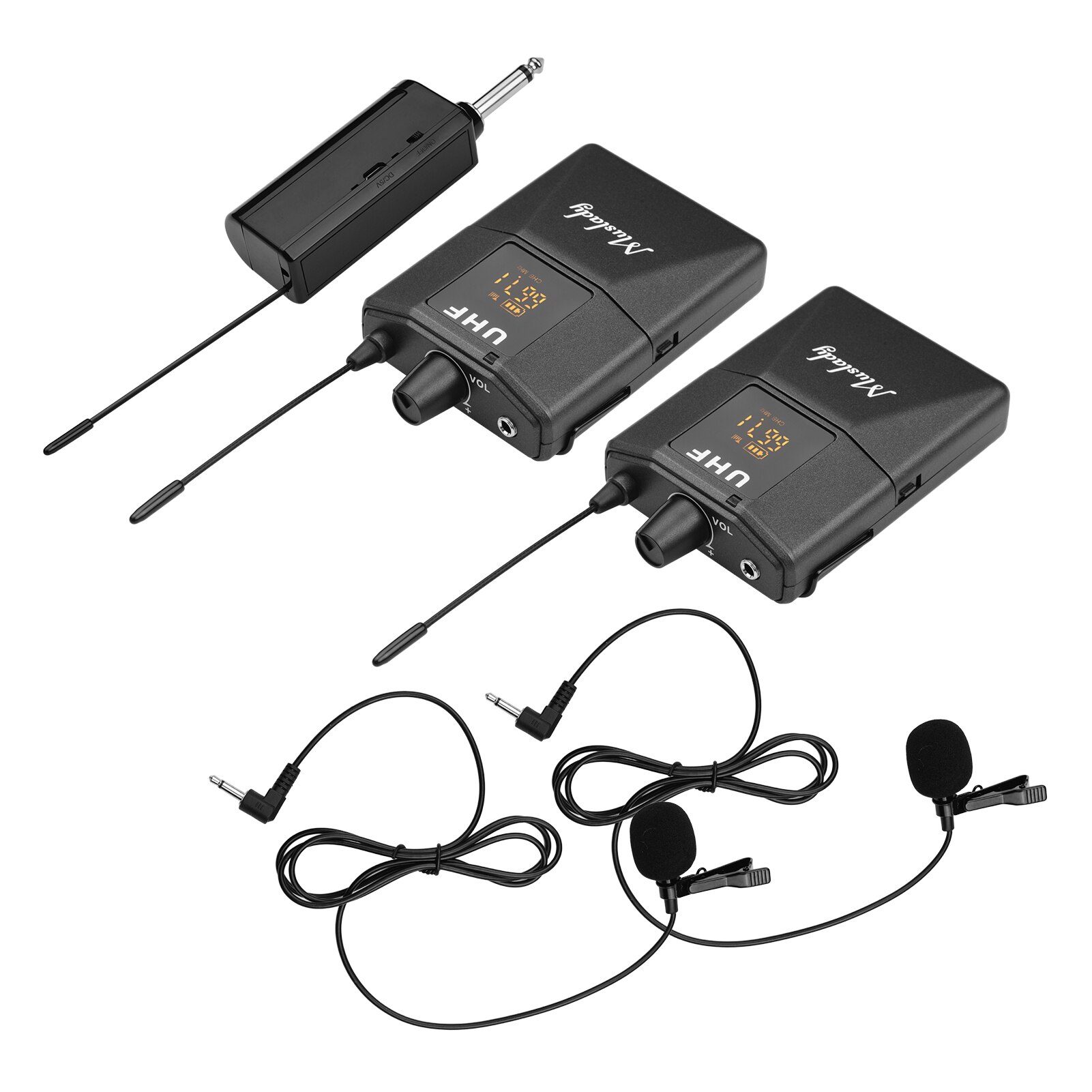 Muslady UHF Wireless Microphone System with Lavali... – Grandado