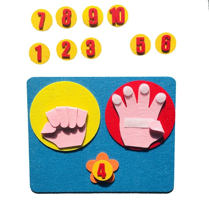 Kids Math Finger Counting 1-10 non woven toys Kind... – Grandado