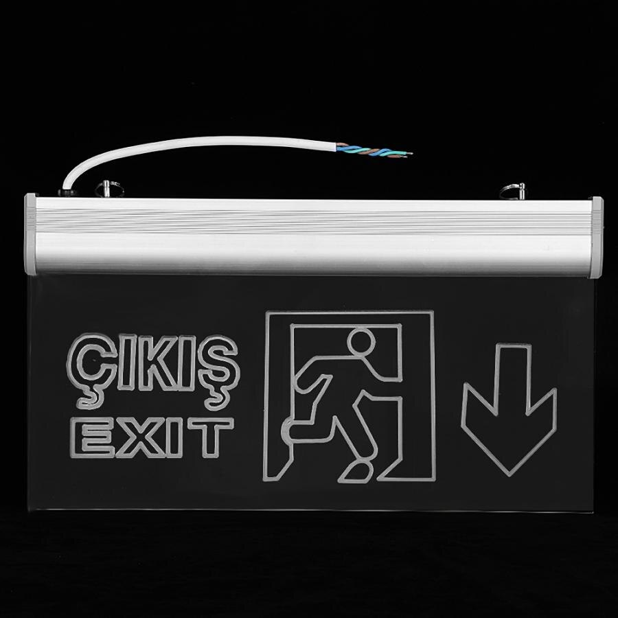 Exit Sign Light PMMA LED Emergency Exit Lighting S... – Grandado