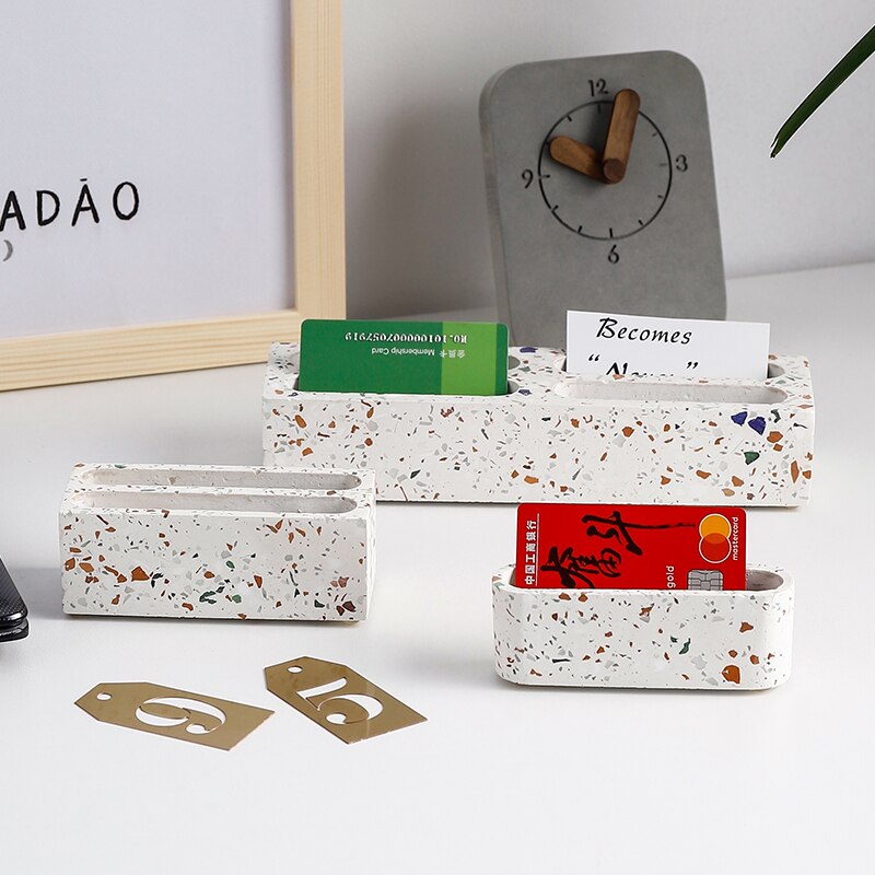 Terrazzo Business Name Card Holder Card Display St... – Grandado