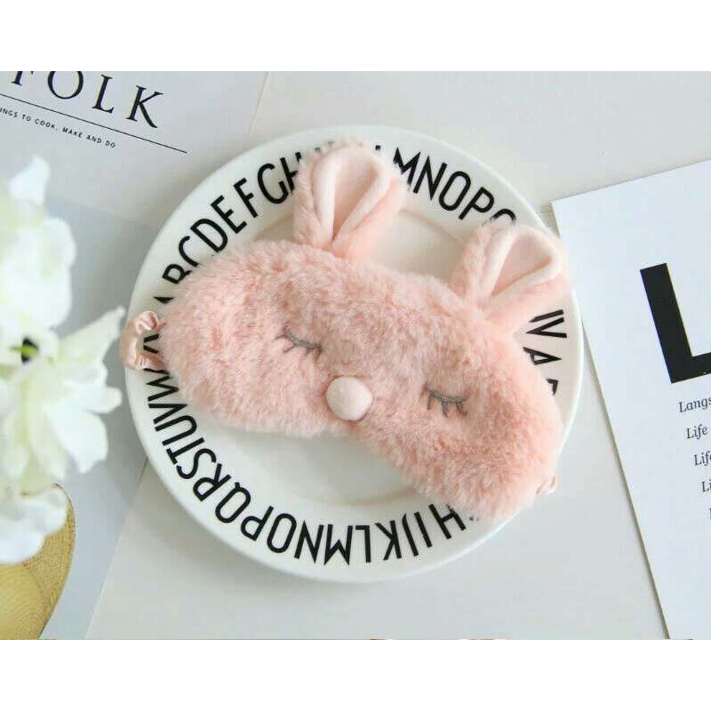 Cute Eye Mask Plush Cartoon Rest Sleep Eye Mask Wi... – Grandado