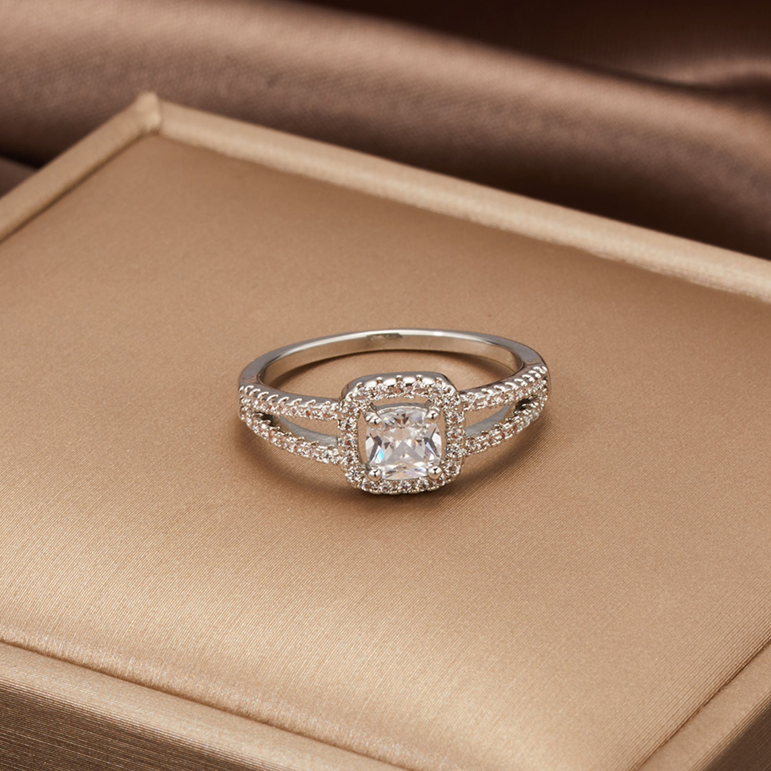 Mode Koperen Rhinetsone Zeven Vlinder Ring Maan Kr... – Grandado