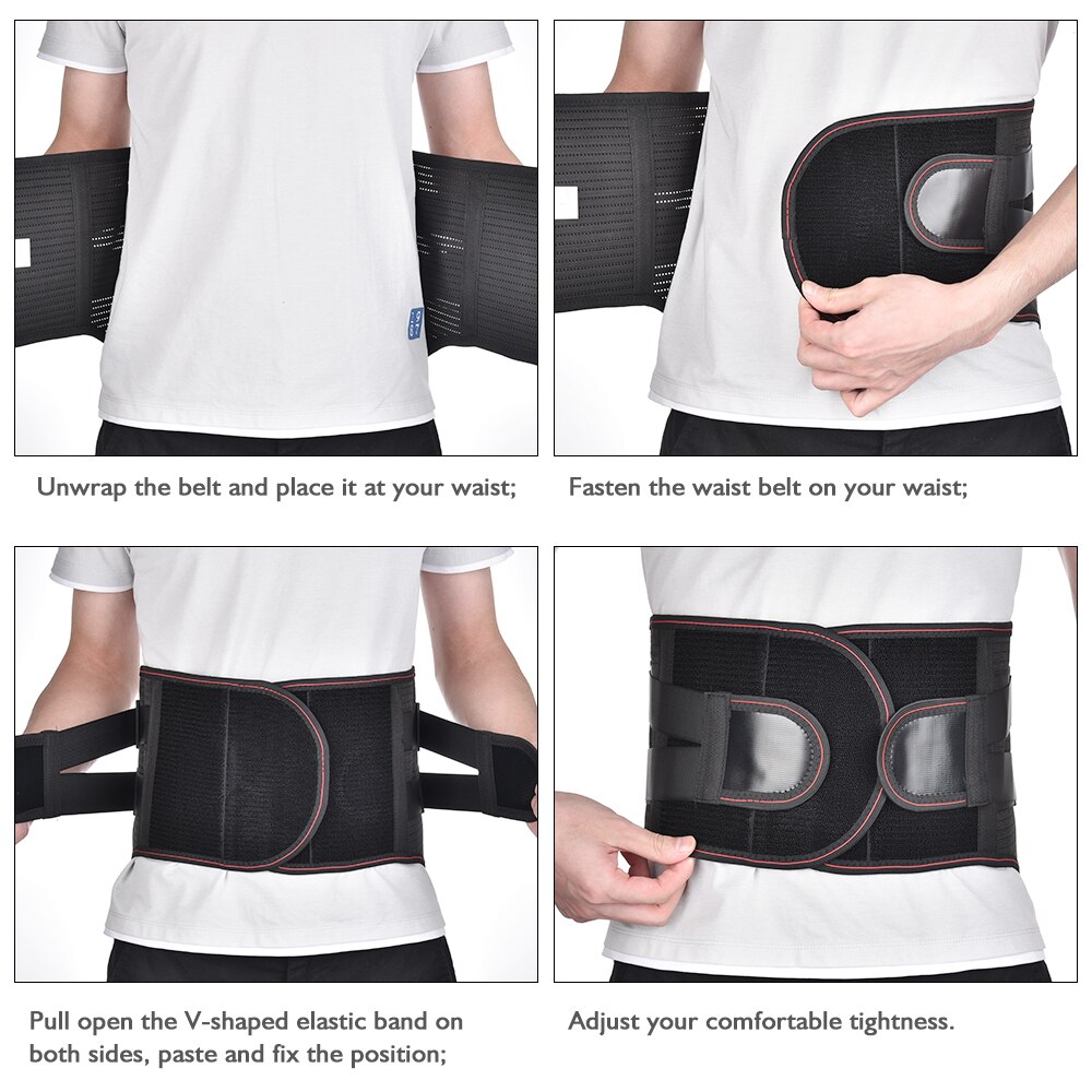 Lumbar Support Belt Lumbosacral Back Brace Adjusta... – Grandado