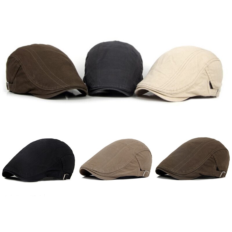 Men's Patchwork Flat Beret Hats Color Block Newsbo... – Vicedeal