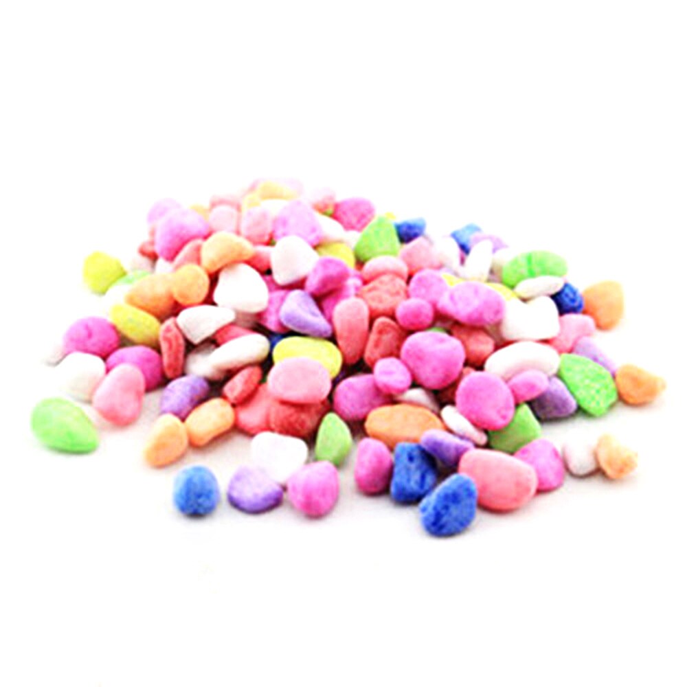 500g Colorful Pebble Cobblestone Aquarium Decorati... – Grandado