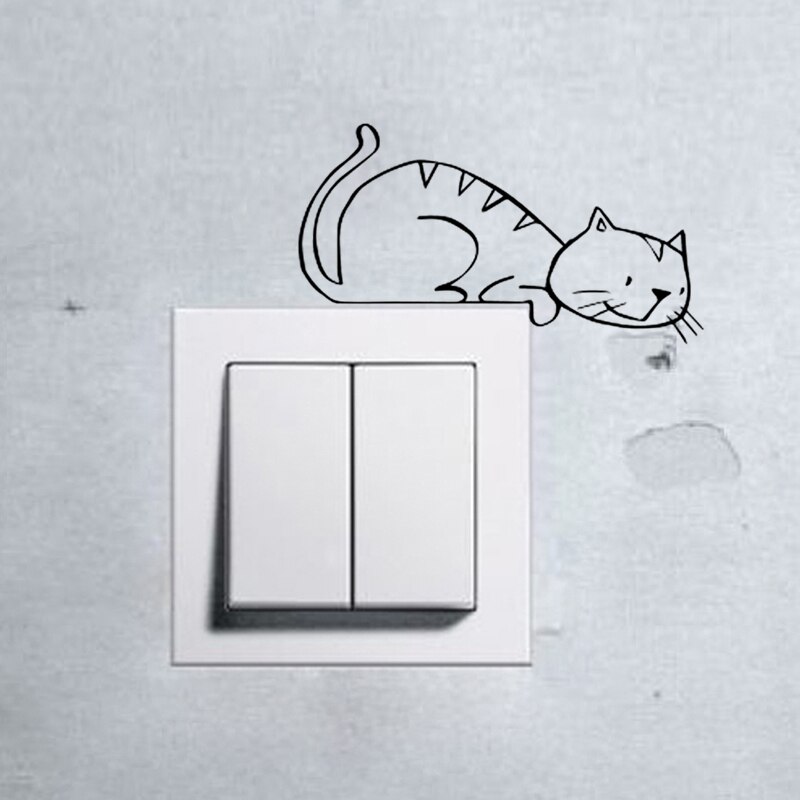 KUCADA lovely cat switch panel sticker for home de... – Grandado