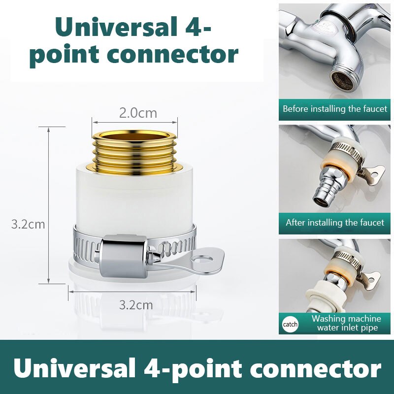 3pc Universal 4 Points Connector 360°Rotatable Fau... – Vicedeal