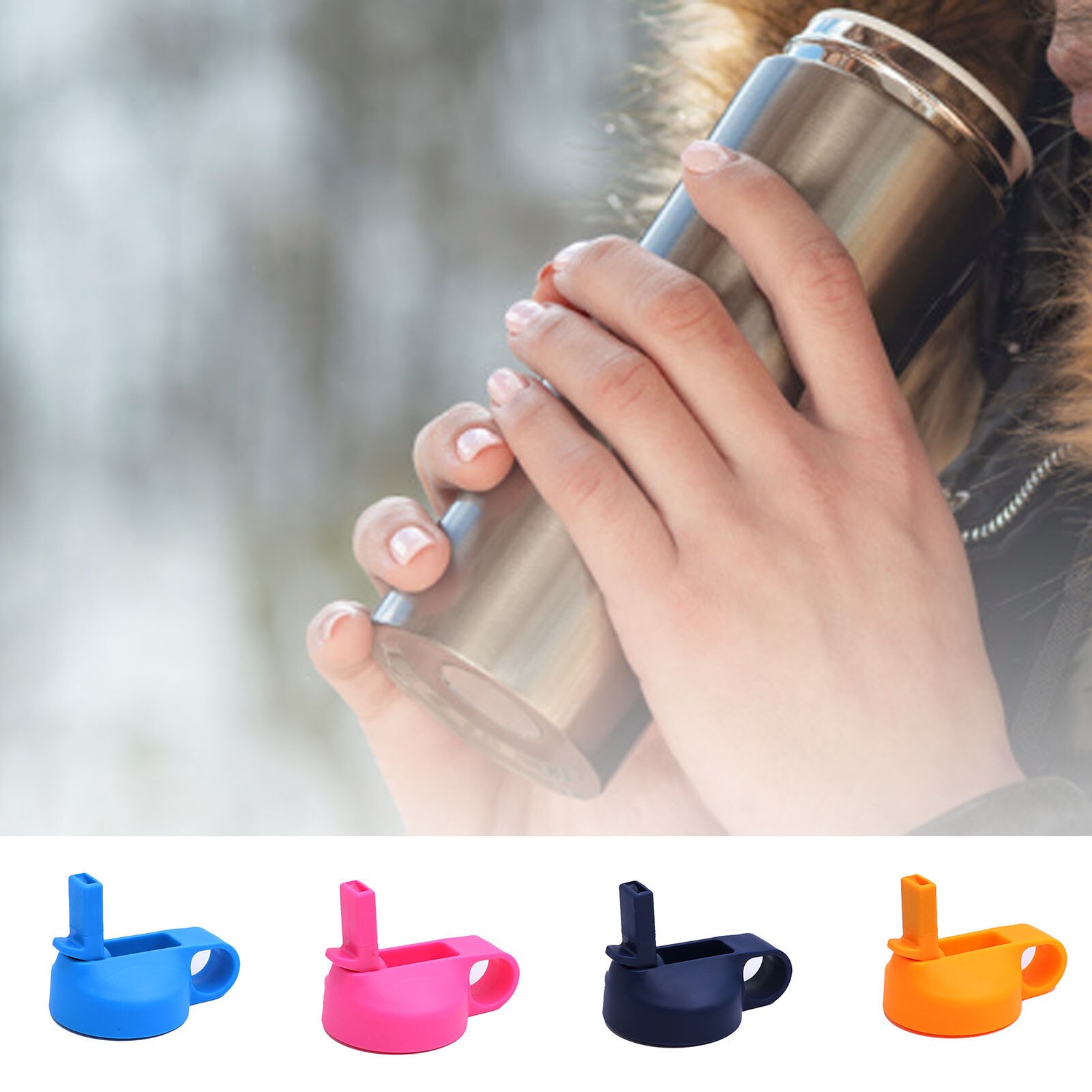 Universal Vacuum Sports Water Bottle PP Straw Lid ... – Grandado