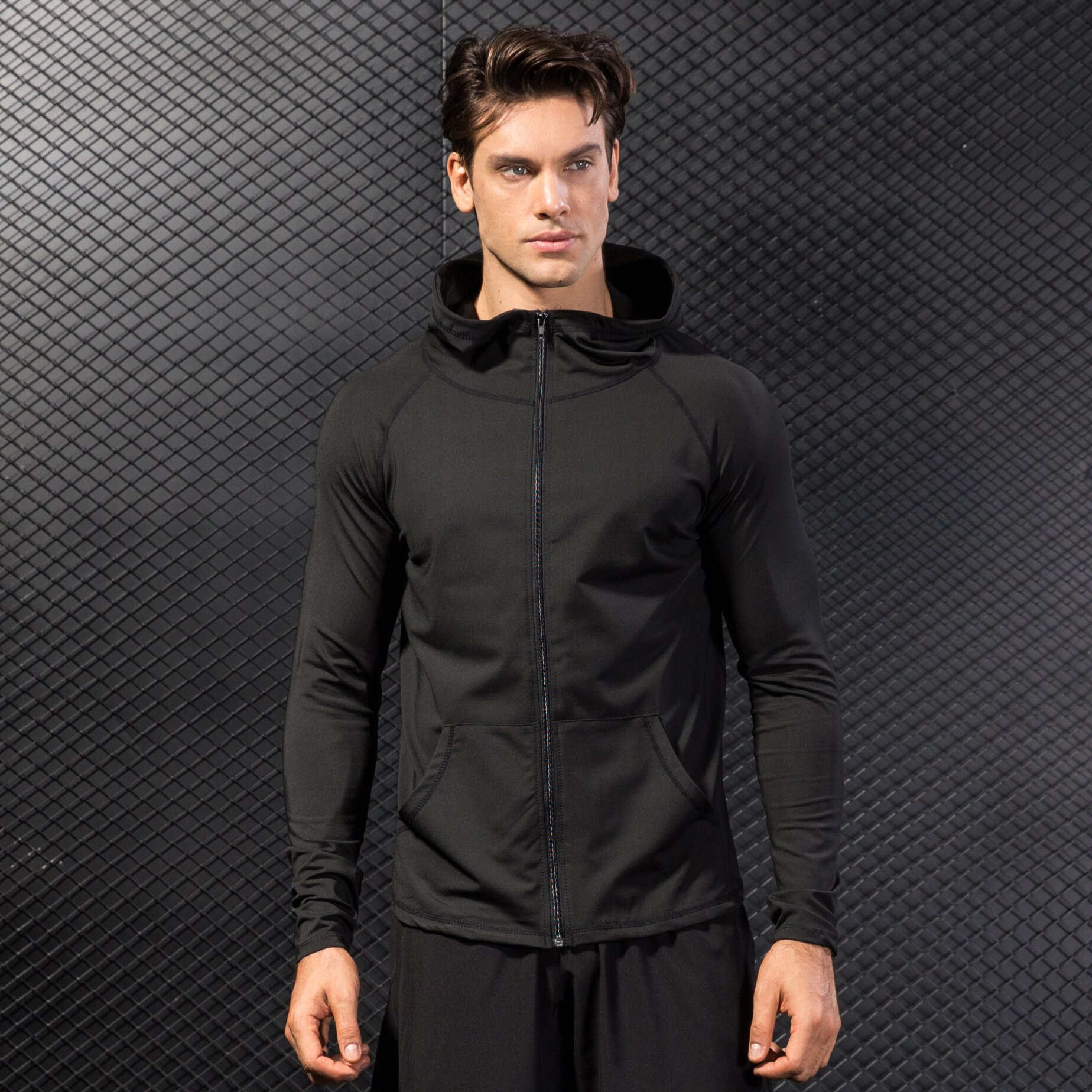 Hooded Fitness Sport Jacket Men Quick Dry Running ... – Grandado