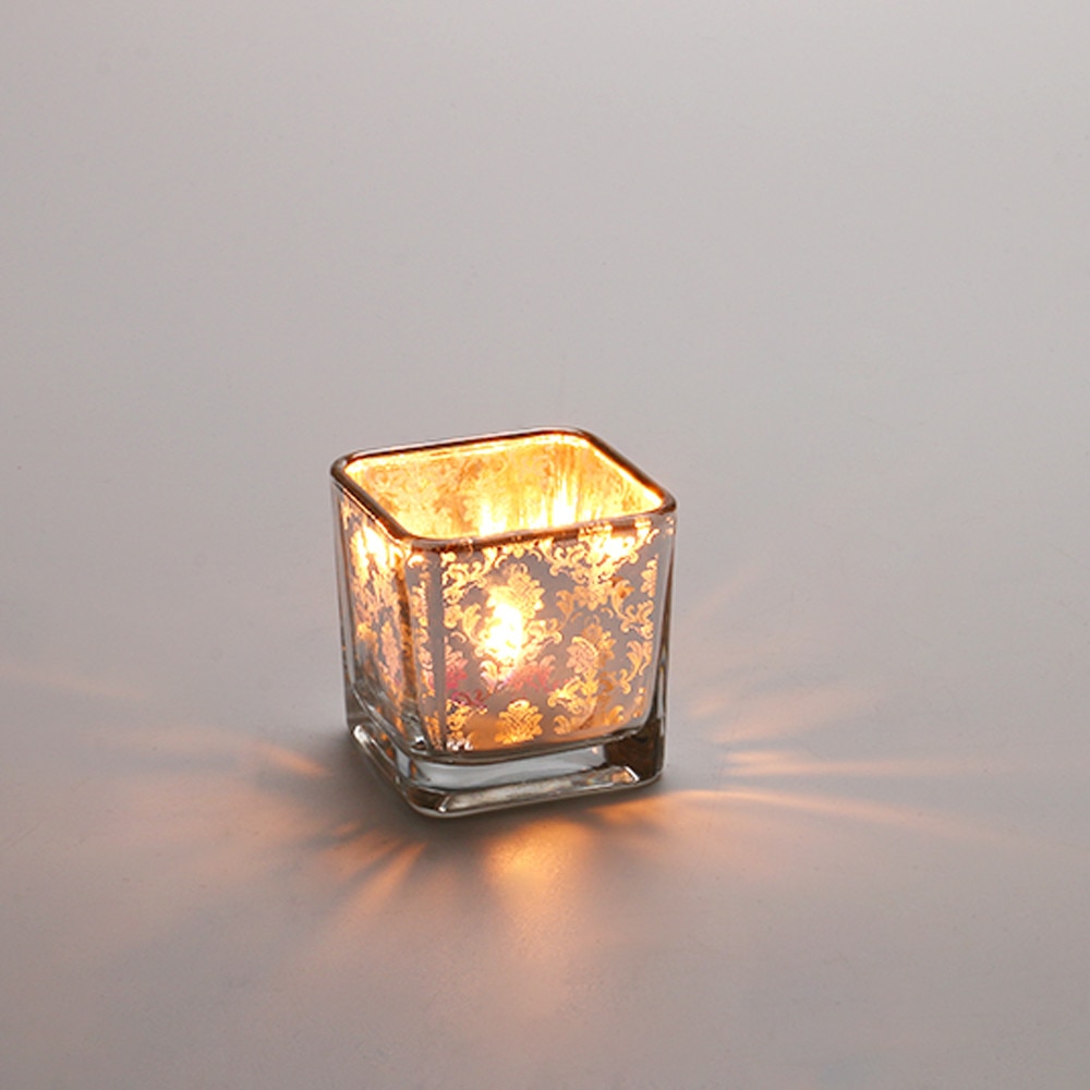 moroccan lanterns Simple Floral Light Gold Square ... – Vicedeal