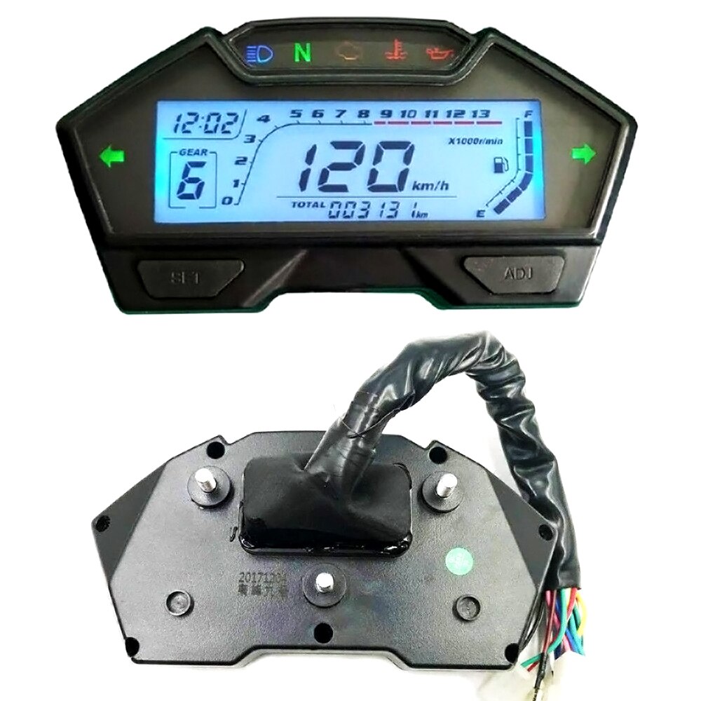 12V Motorrad tachometer digital tacho 13000RPM 1-4... – Vicedeal