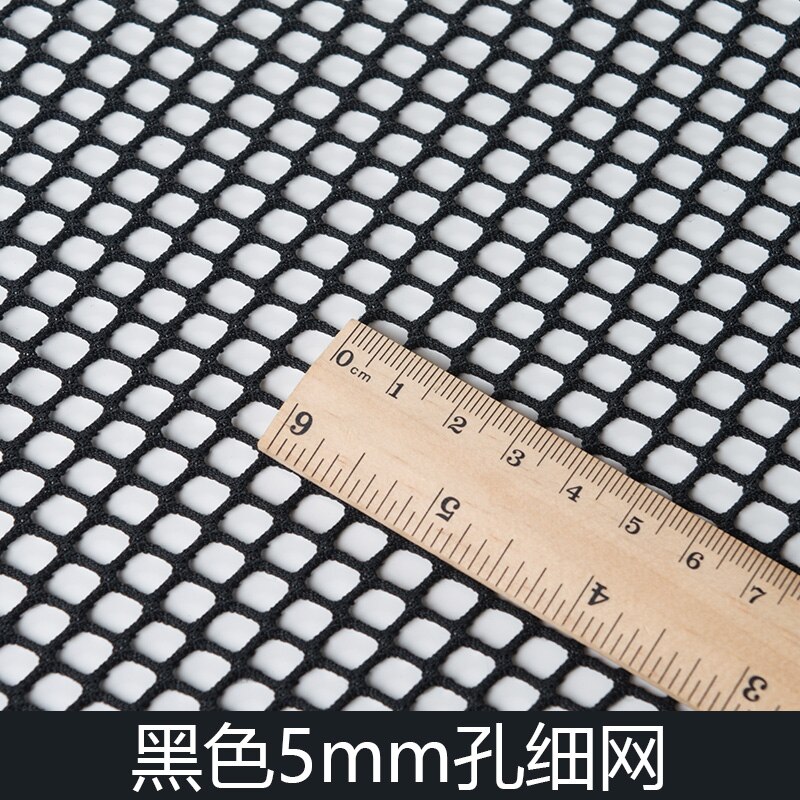 Black Elastic Net Fabric Honeycomb Mesh Fabric Mul... – Grandado