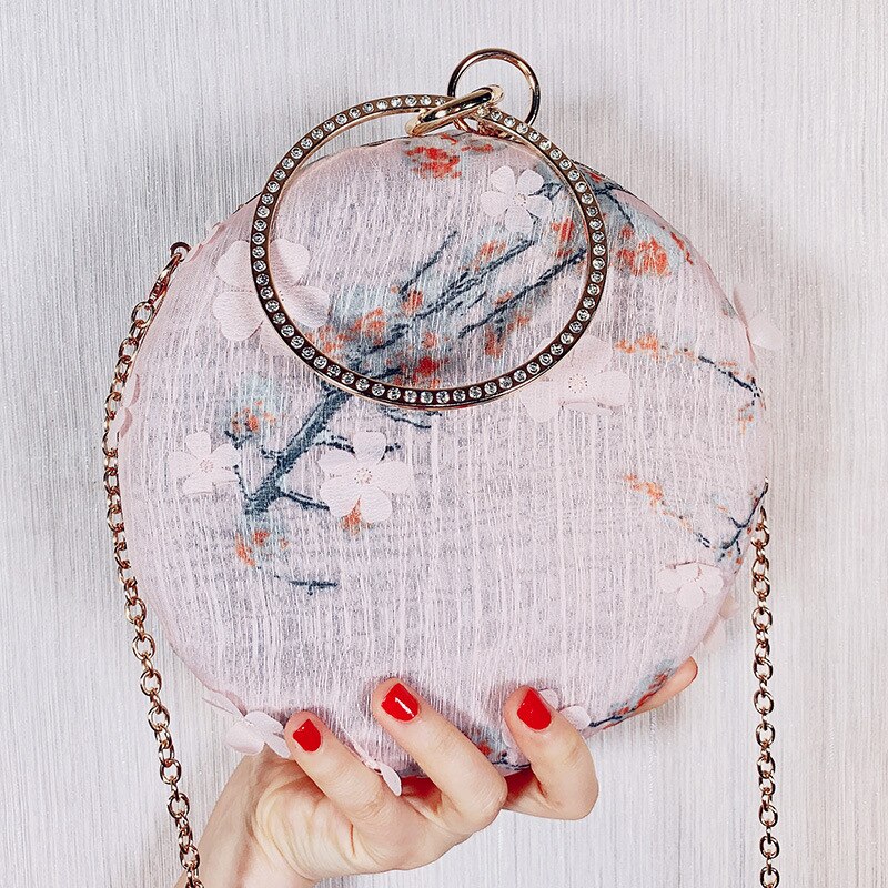 Evening Bag Round Ball Gold Clutch Purse Handbag P... – Vicedeal