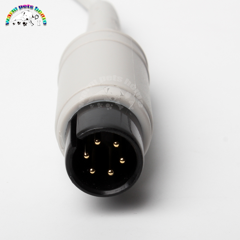 5 Lead EKG ECG Cable Lead Wire Snap Lead Cable Vet... – Grandado