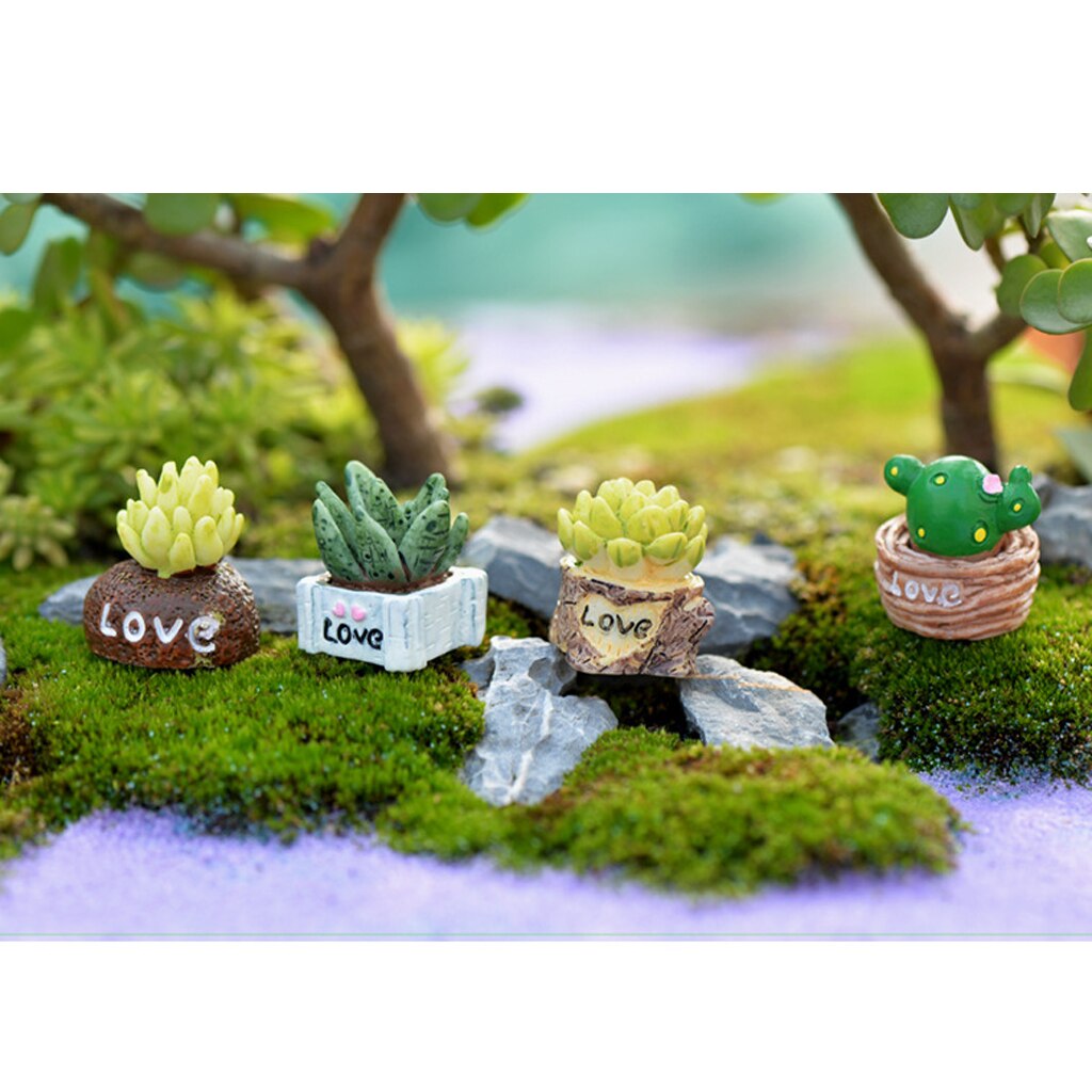 4 pcs Cute Mini Resin LOVE Statue Miniature Fairy ... – Grandado