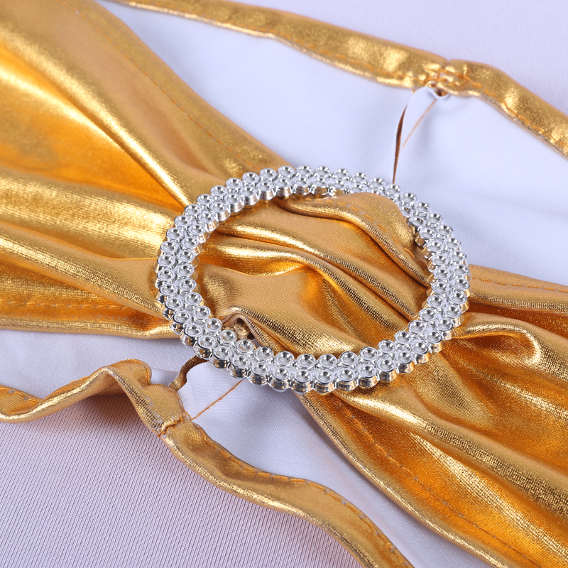 1pc Metallic Gold silver Chair Sashes Wedding Chai... – Grandado
