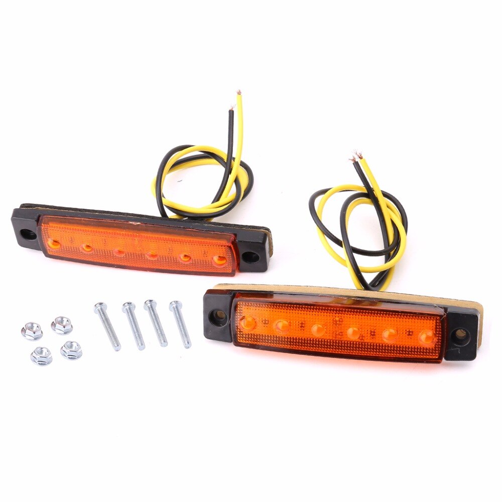 2X 6-LED Bus Van Boat Trailer Side Marker Lamp Yel... – Grandado