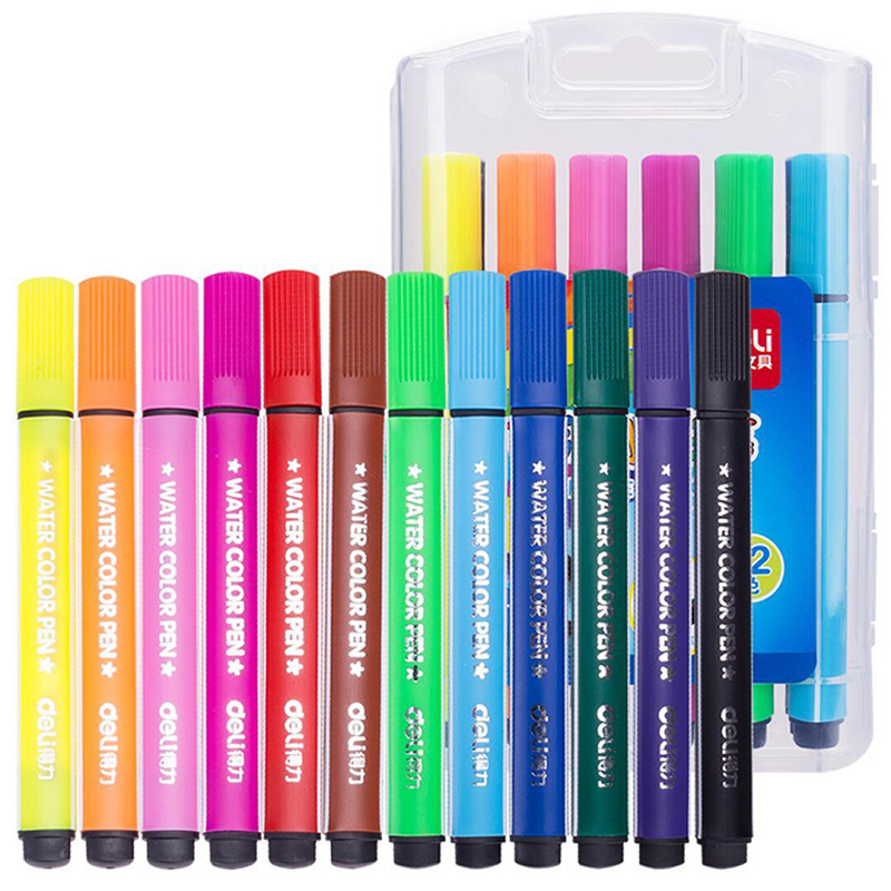 12 Colors Watercolor Pen Color Pen Art Marker Draw... – Vicedeal