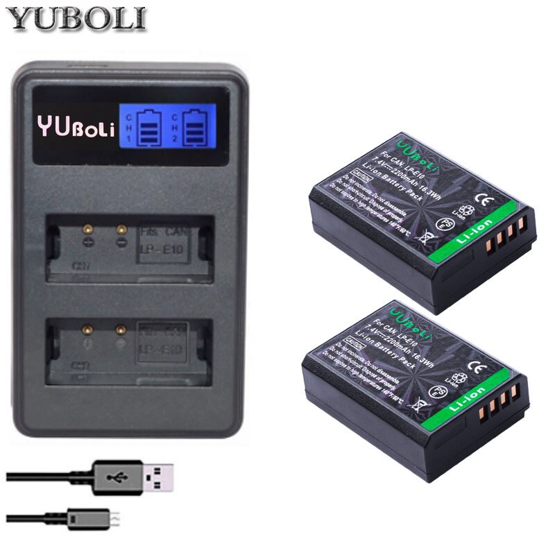 LP-E10 LP E10 Rechargeable Camera Batteries (2200m... – Vicedeal