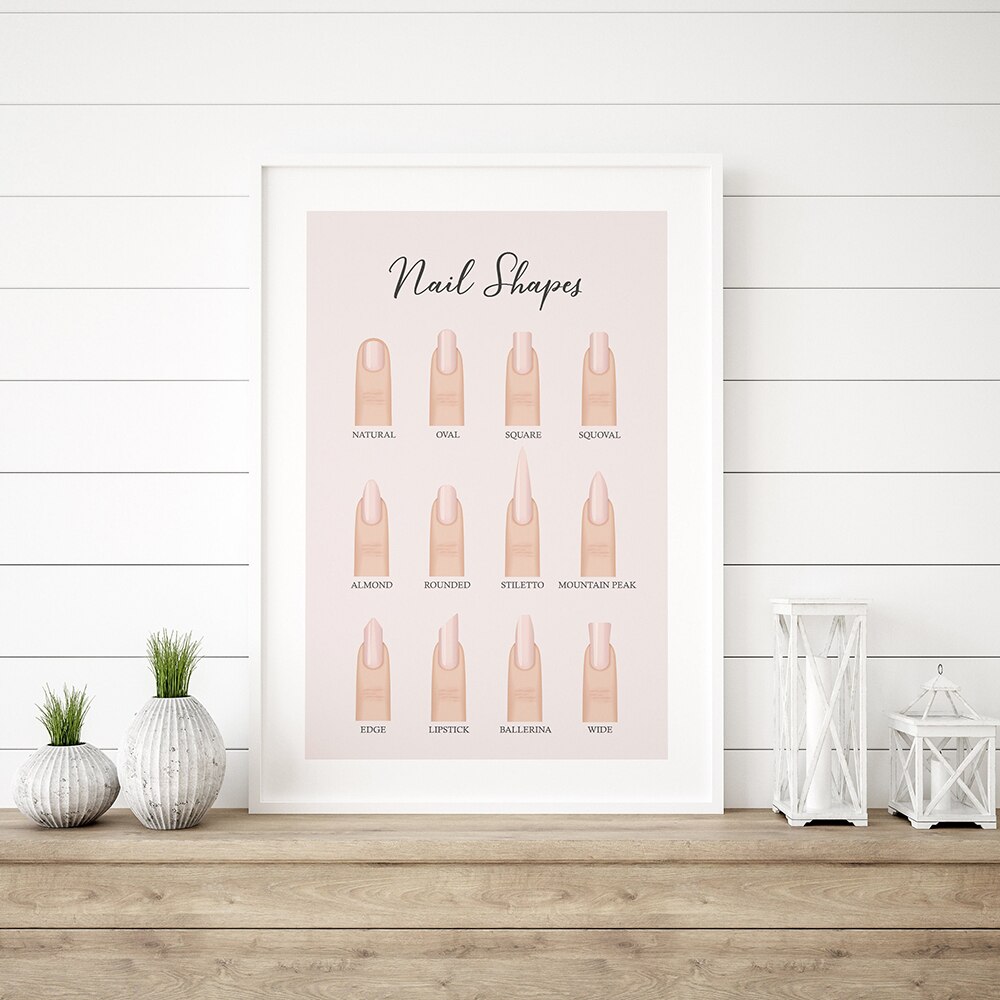 Nail Shapes Beauty Salon Canvas Posters And Prints... – Grandado