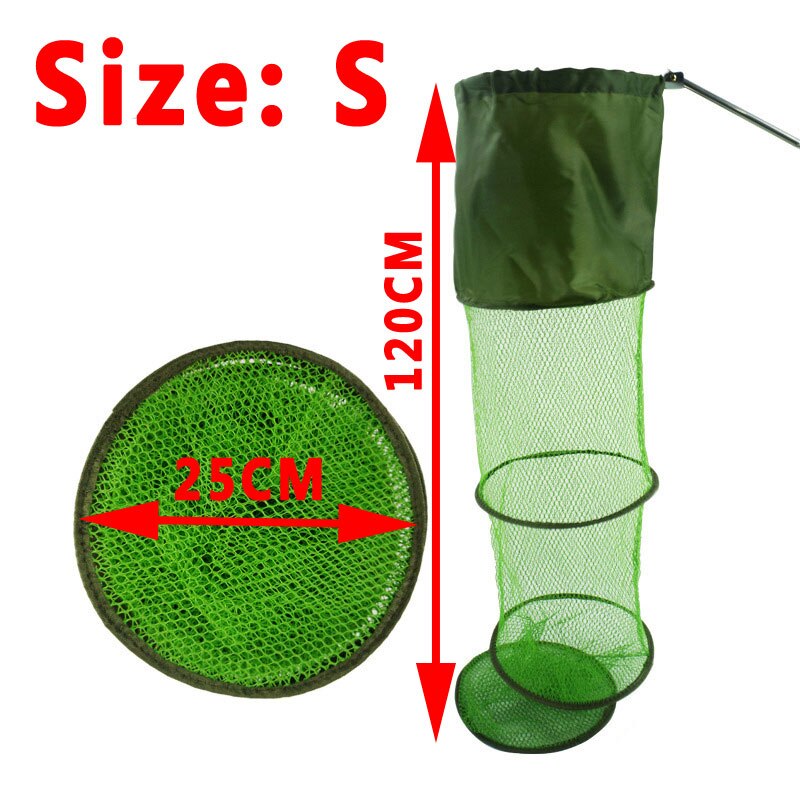 1 Piece Fish Keeper Foldable Small Mesh Fish Creel... – Grandado