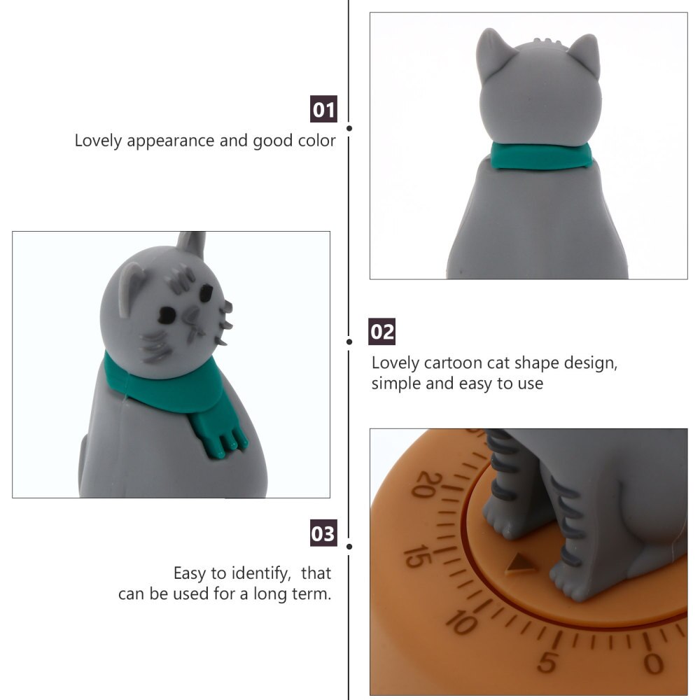 1pc de forma de gato de historieta temporizador de... – Grandado