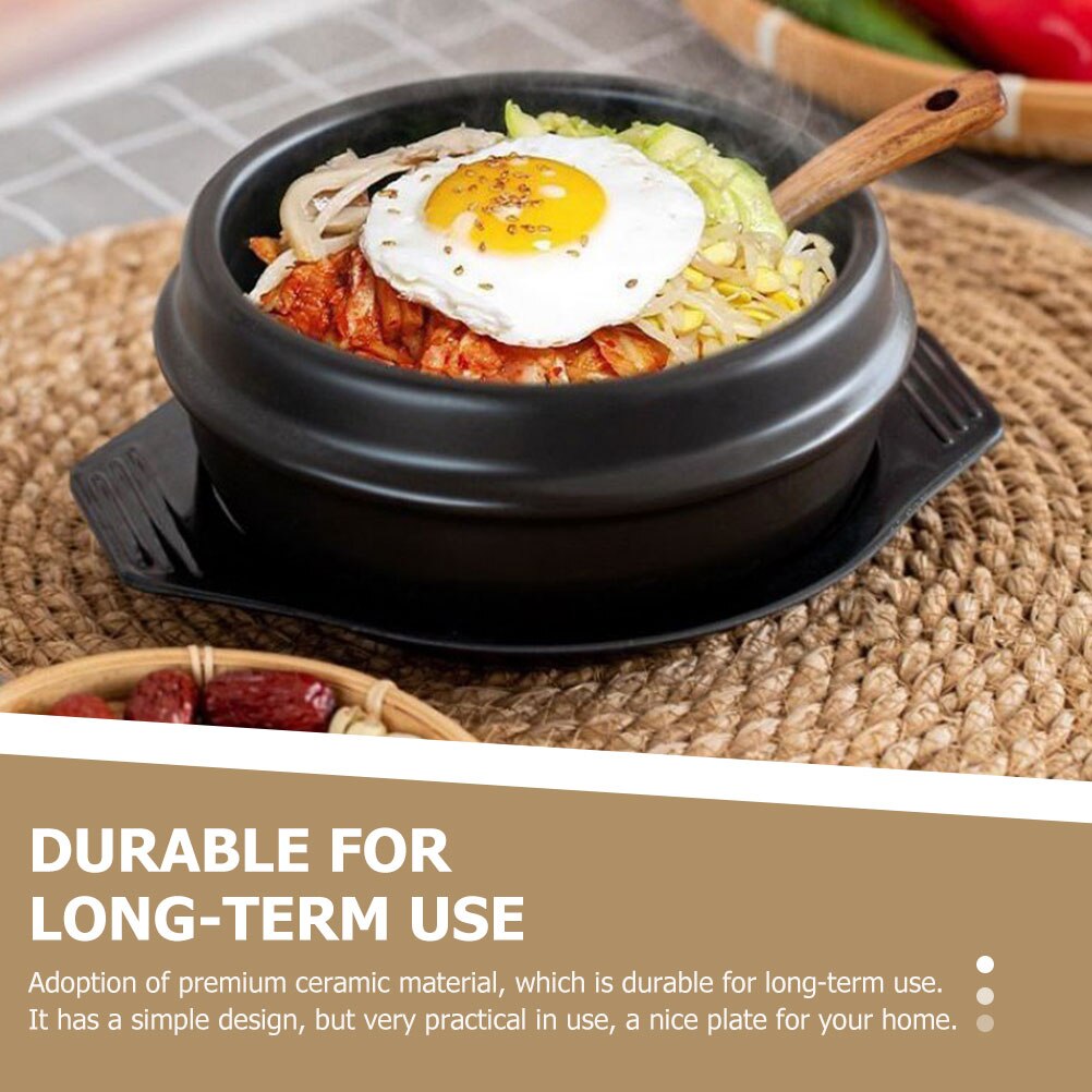 1 Set Ceramic Casserole Non Stick Bibimbap Pot Bra... – Grandado