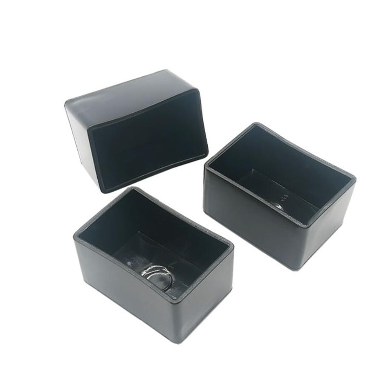 4pcs Plastic Rubber End Caps Black Rectangle Leg F... – Vicedeal