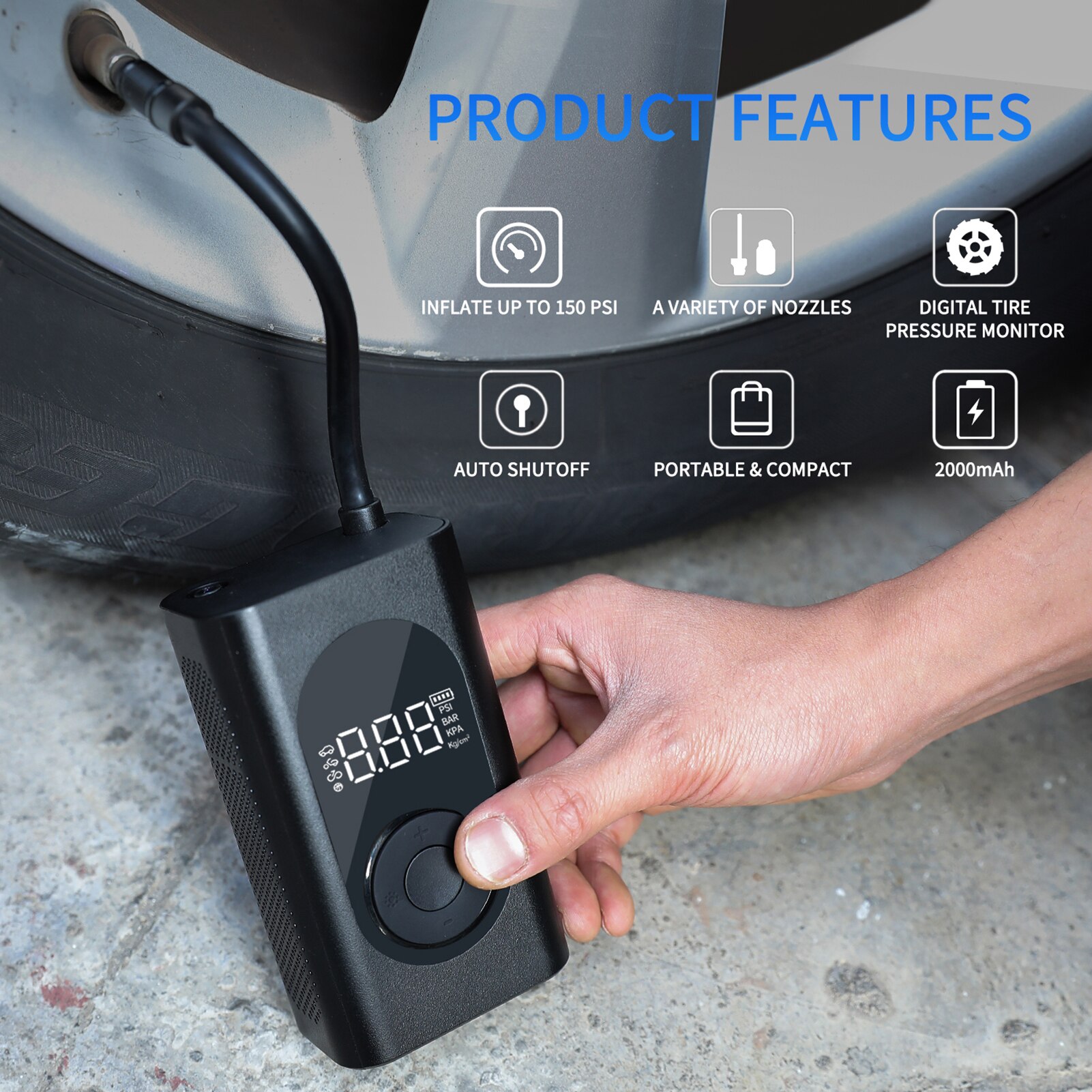 Air Compressor 150PSI Mini Electric Inflator Pump ... – Grandado