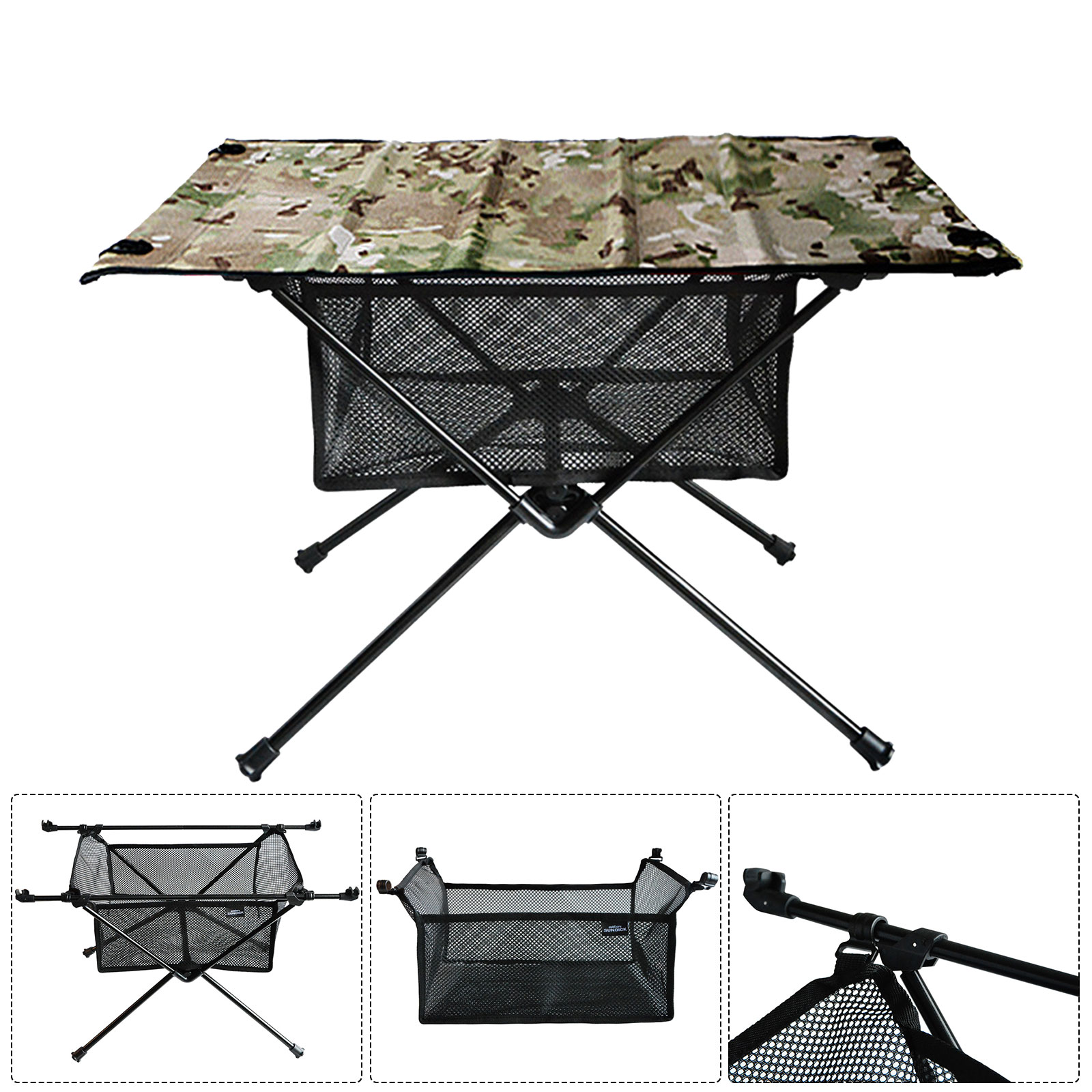 Outdoor Folding Table with Net Pocket Portable Fol... – Vicedeal