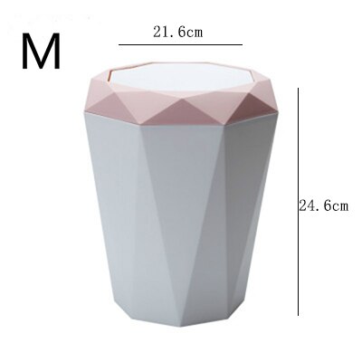 Nordic Flap Type Trash Can Diamond Type Desktop Pa... – Grandado