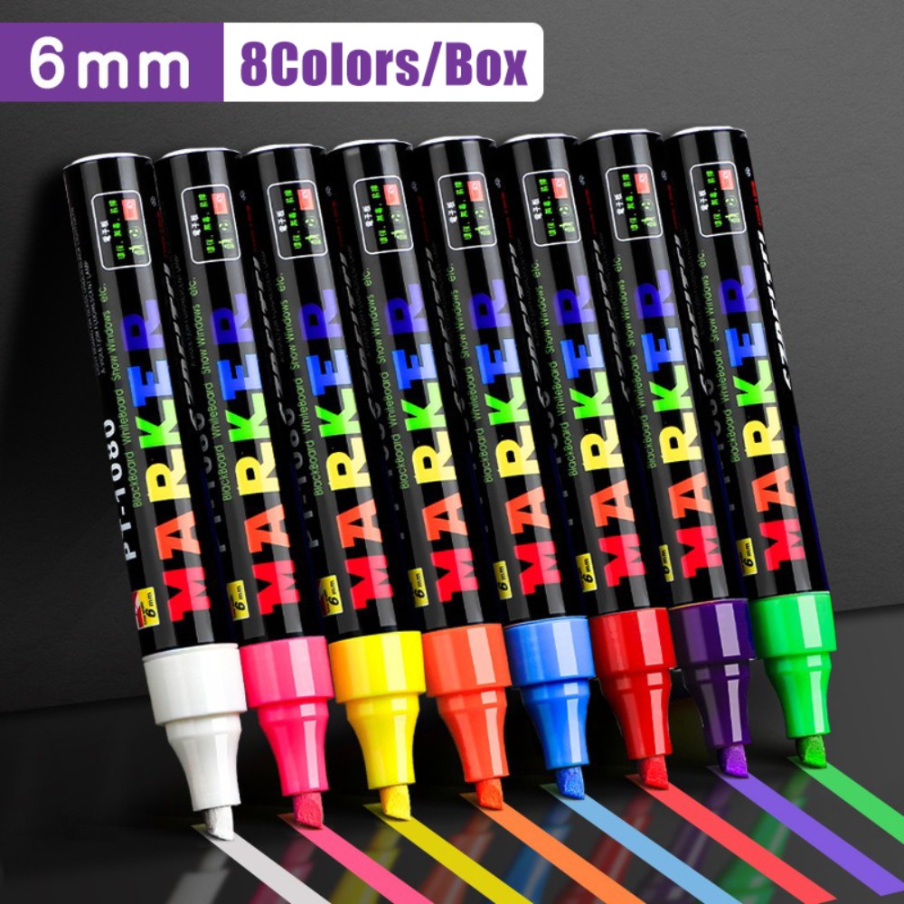 8PCS/Set Erasable Liquid Chalk Pen 8 Colors Dust F... – Vicedeal