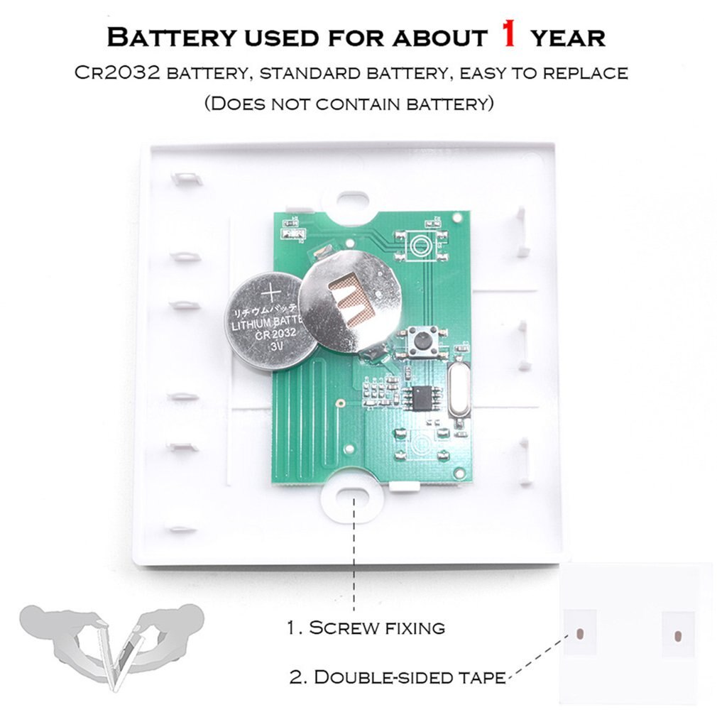 1/2/3 gang 433Mhz smart push Wireless Switch Light... – Vicedeal