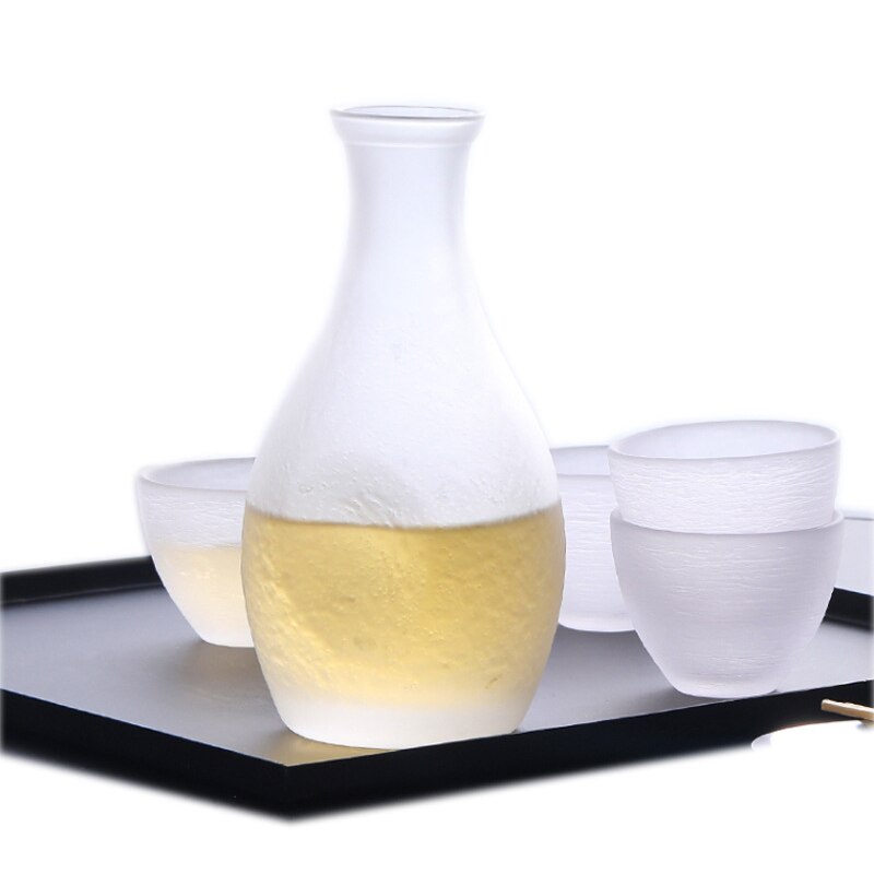 Japanese Sake Bottle Set Transparent Glass Sake Bo... – Vicedeal