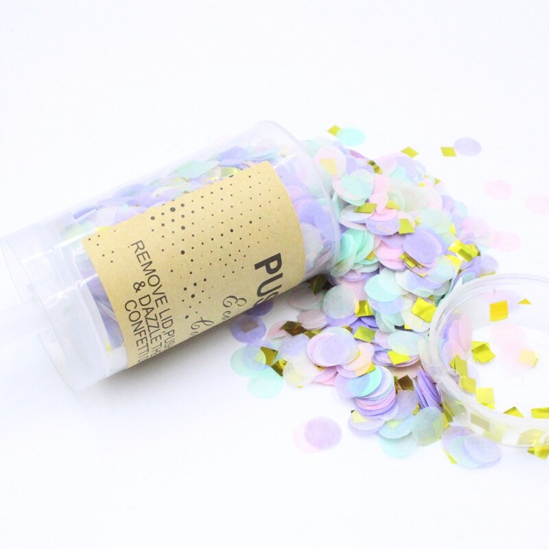 Round Confetti Push-pop Decoration DIY Festive Par... – Grandado