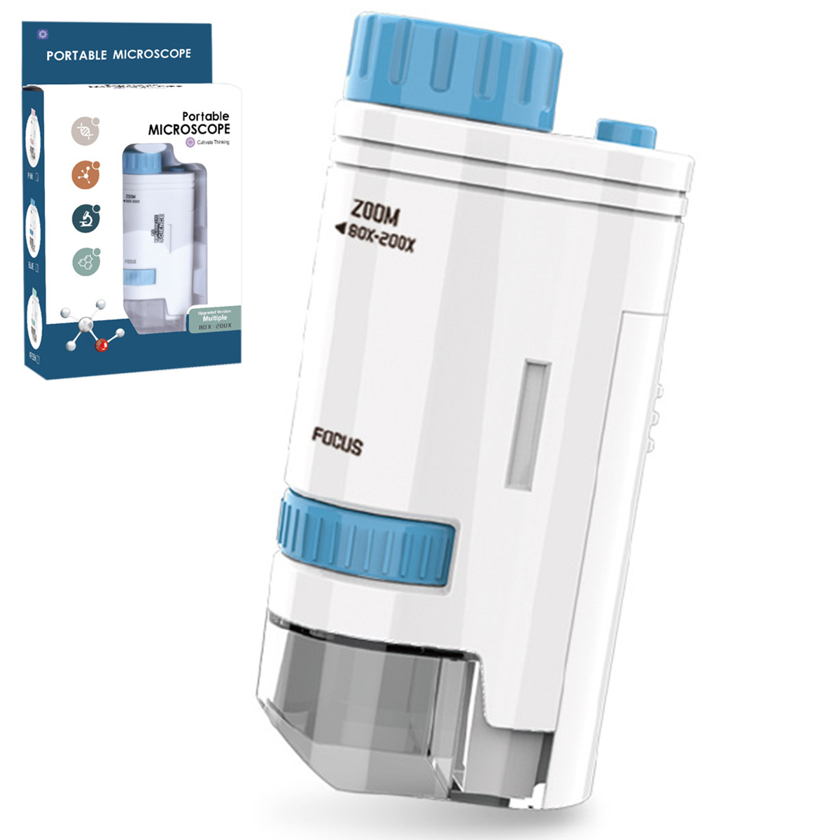 60-200x Handheld Pocket Microscope Electric Mini M... – Grandado