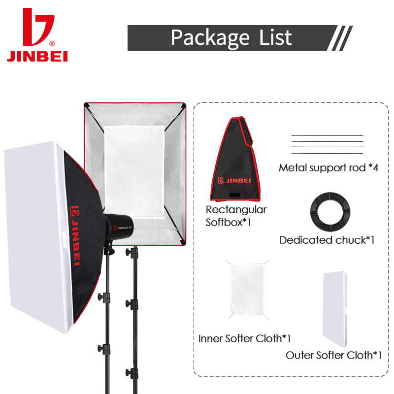 JINBEI DE50*70CM Photography Softbox Lighting Kits... – Vicedeal