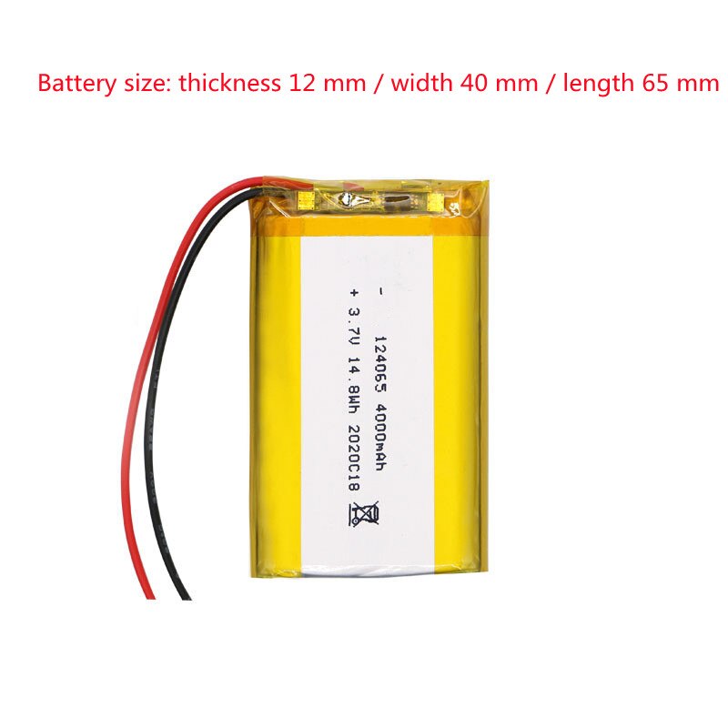 124065 Lithium Polymeer Batterij 3.7V 4000Mah Hoge... – Grandado
