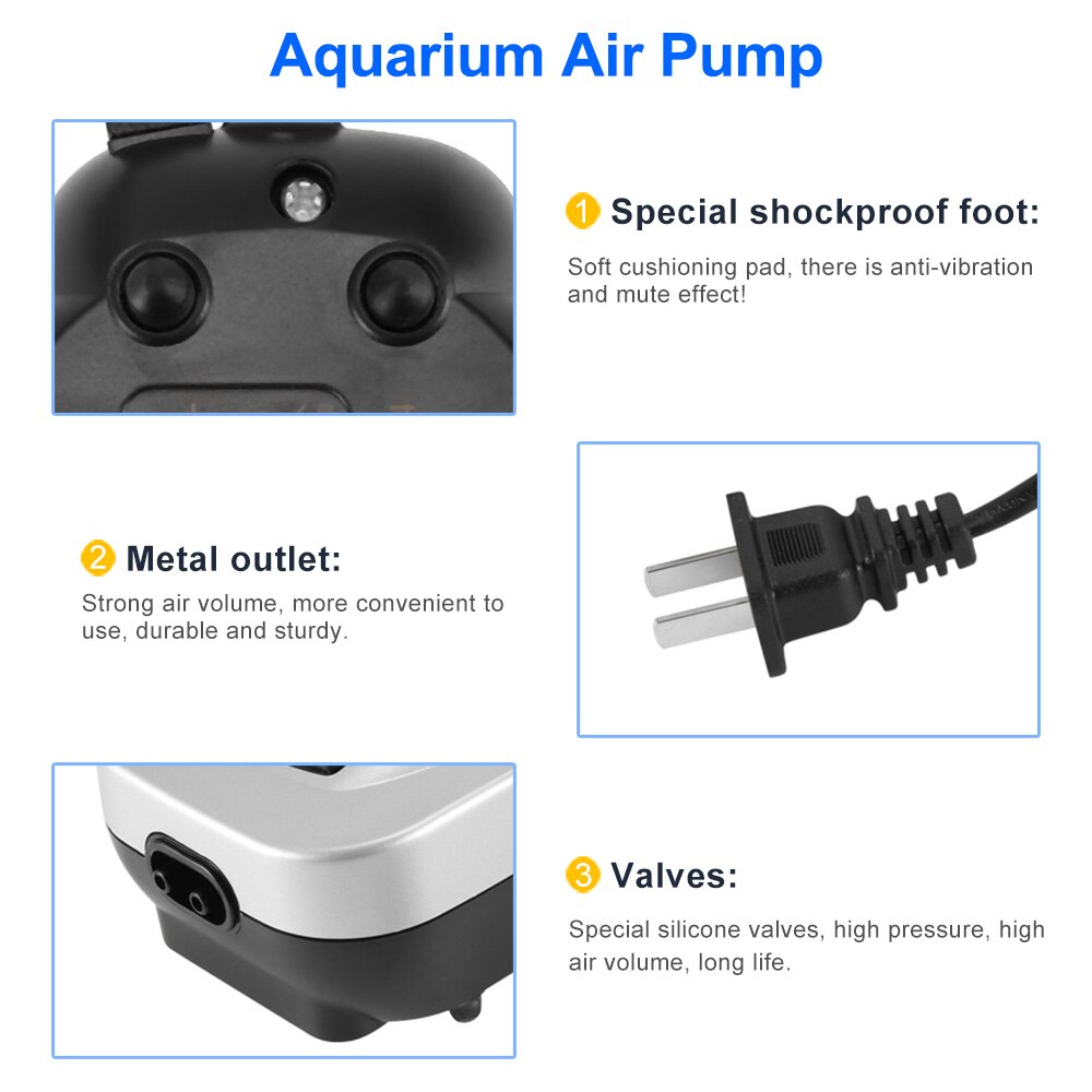 Ultra-Silent Air Pump AIR-1000 AIR-2000 AIR-3000 A... – Vicedeal