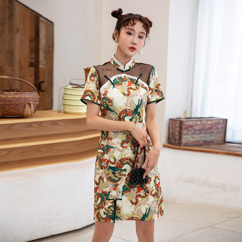 Vrouwen Traditionele Oosterse Print Qipao Chinese ... – Grandado