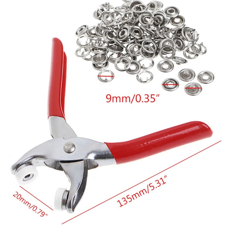 Metal Prong Ring Snap Fasteners Buttons Press Stud... – Grandado