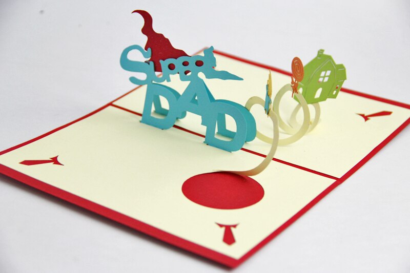 The super dad card/3D kirigami card/ handmade gree... – Vicedeal