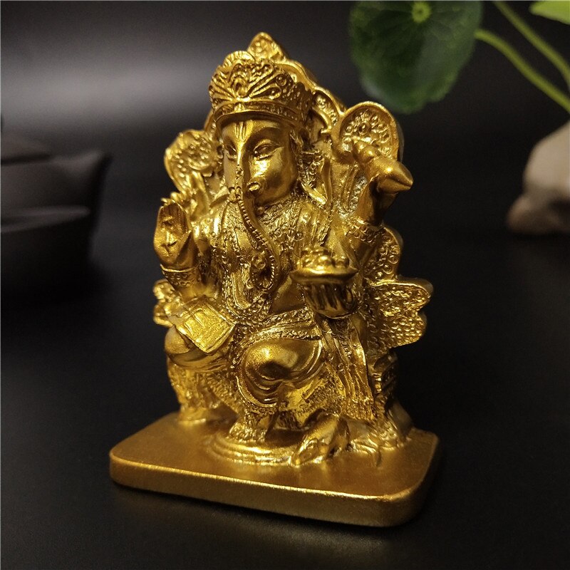 Golden Lord Ganesha Statue Buddha Elephant God Scu... – Grandado
