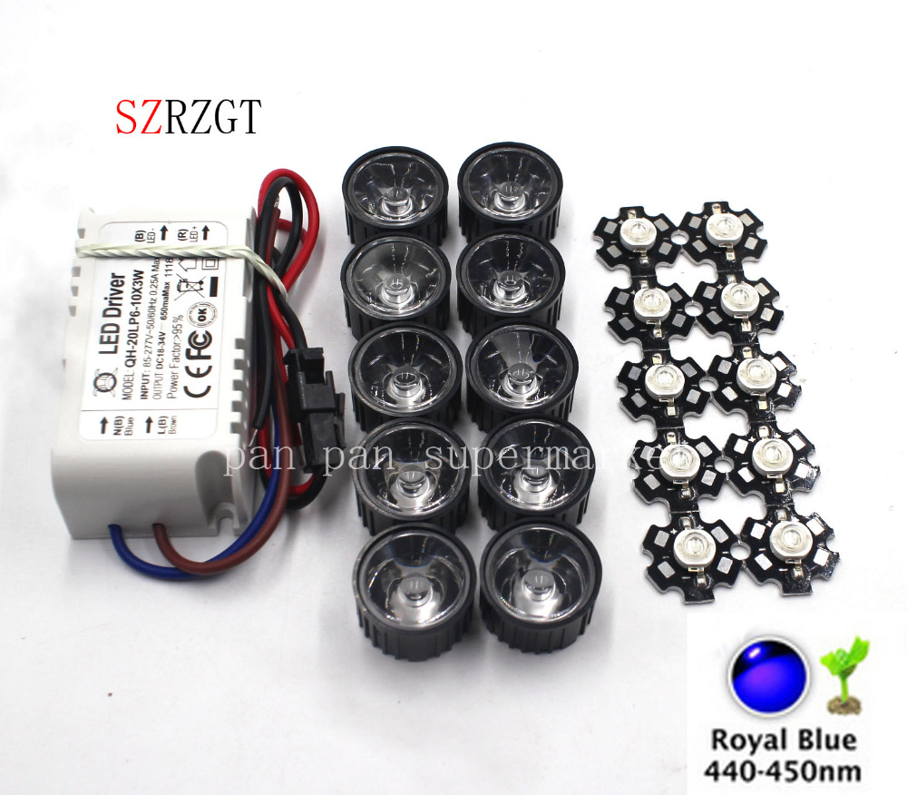 10X 3W Plant Grow Royal blue 440-445nm High Power ... – Grandado