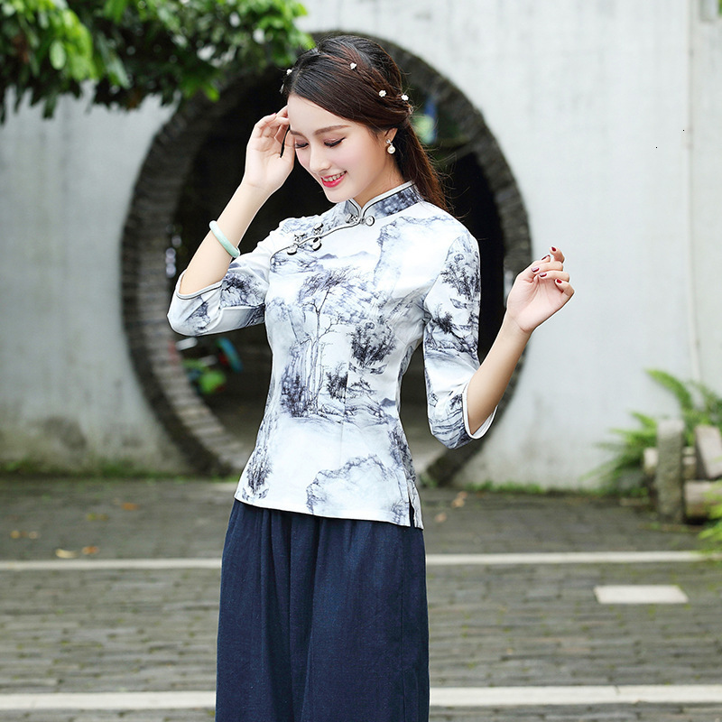 Traditional Chinese Clothing Women Sets Blouse And... – Grandado